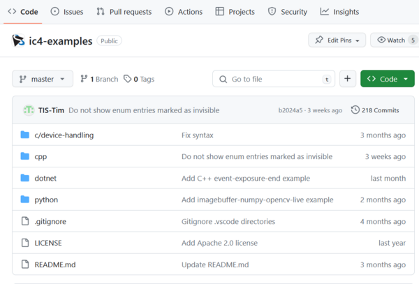 Ic Imaging Control 4 Source Code Samples The Imaging Source Knowledgebase